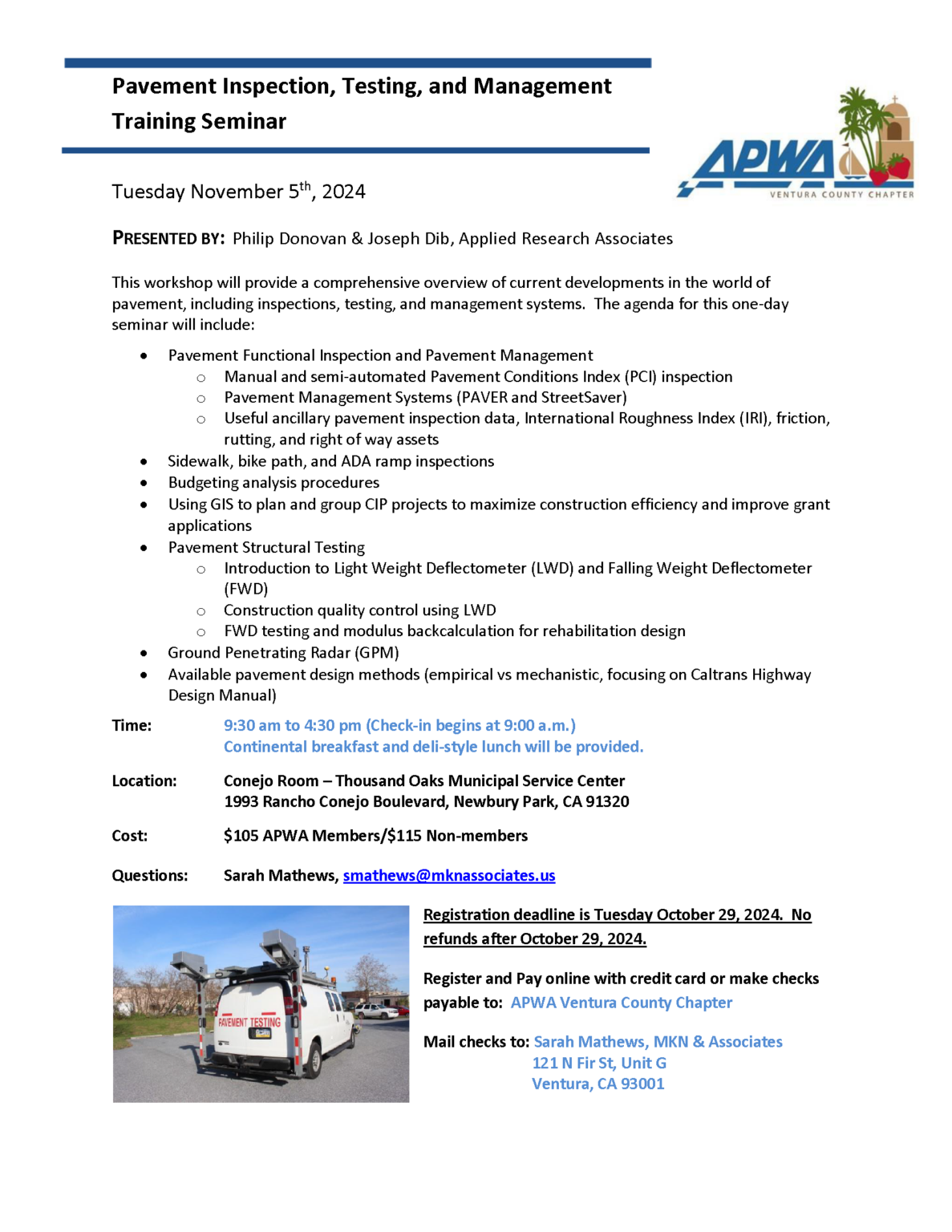 Pavement Inspection, Testing, and Management Training Seminar – APWA ...