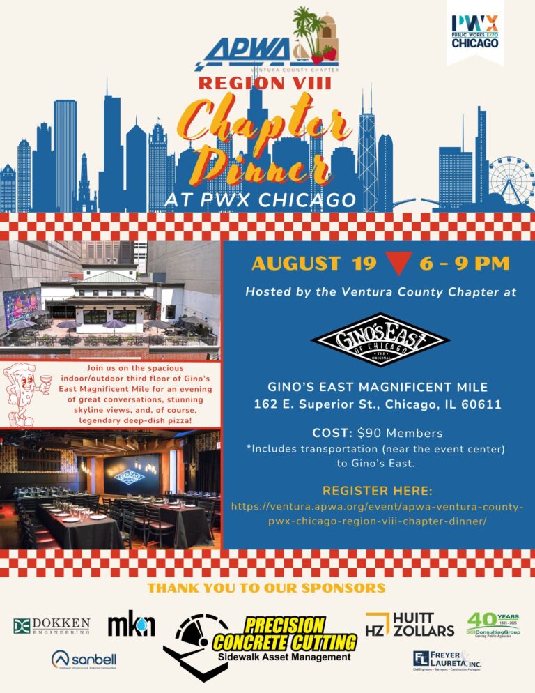 APWA Ventura County – PWX Chicago Region VIII Chapter Dinner – APWA ...